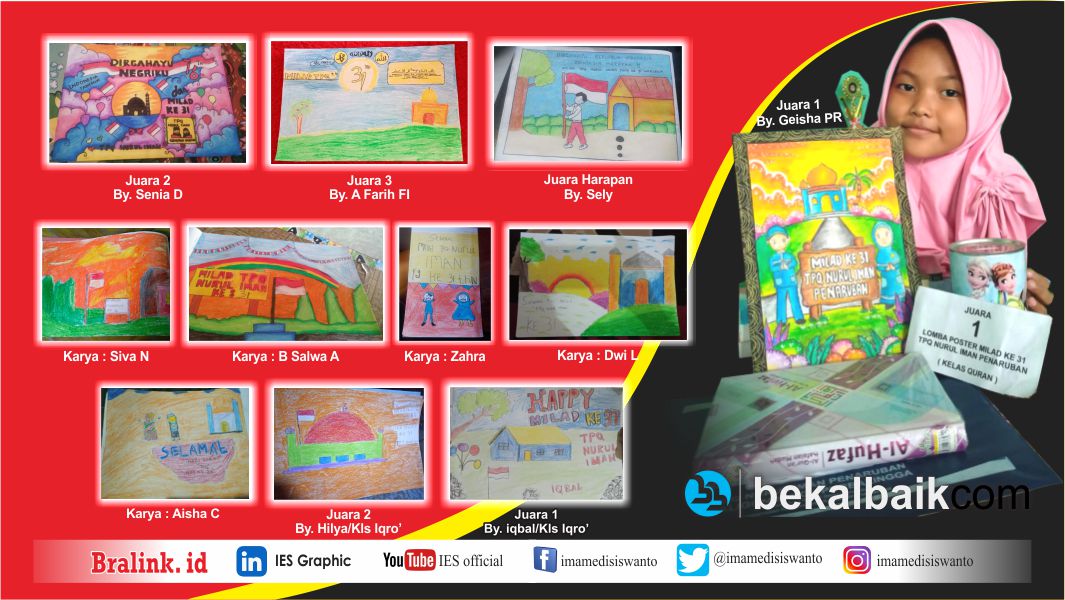 Geisha, Santri Cilik Juara Lomba Poster Milad TPQ Nurul Iman - Bekal ...